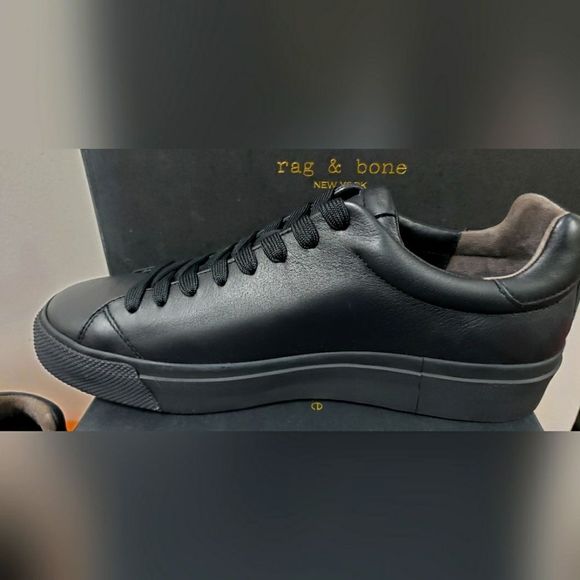 rag & bone | Shoes | Rag Bone Rb Low Black Mens Leathersneaker New In ...